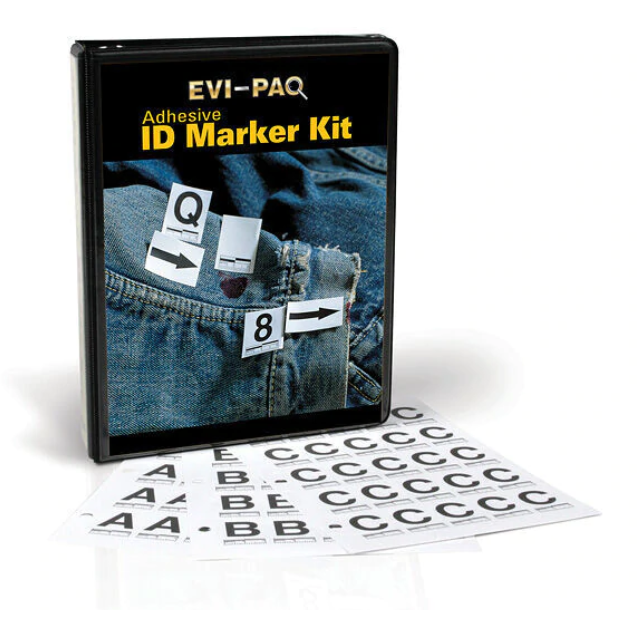 EVI-PAQ ADHESIVE ID MARKER BOOK, COMBO