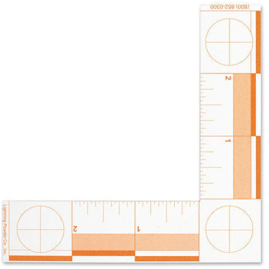 Lightning Powder¬Æ logo FLUORESCENT INCH L-SHAPED SCALES, PACK OF 5