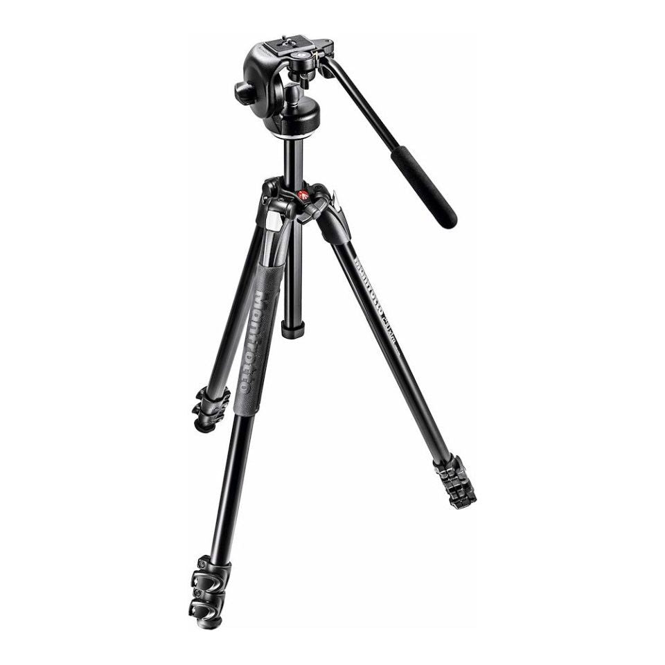 Manfrotto 290 Xtra Alu 3-Section Tripod Kit with 128RC Fluid Head (Pho