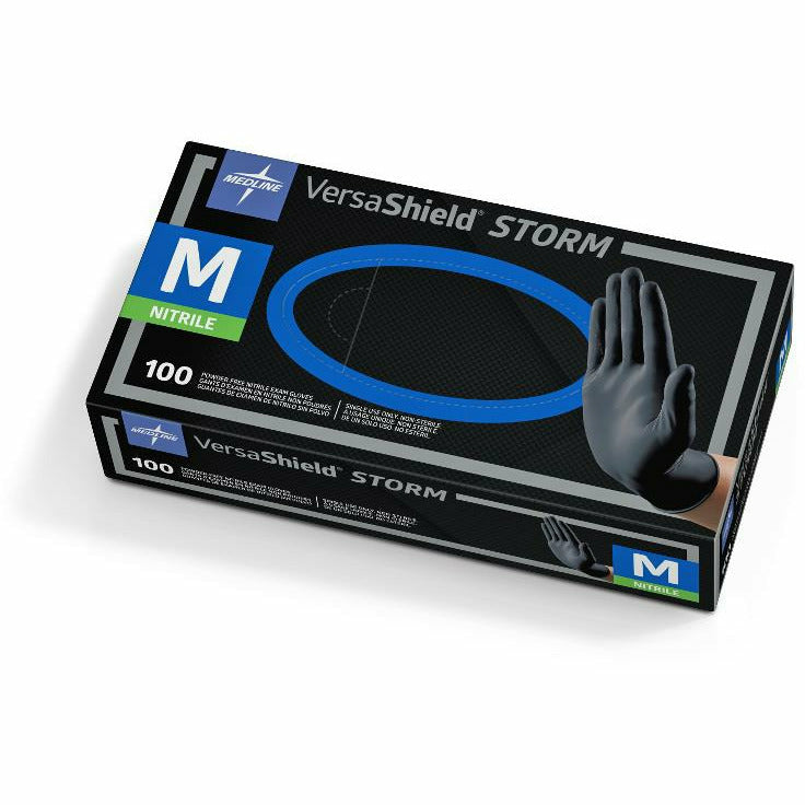 Versashield STORM, Black Nitrile Gloves, Box of 100