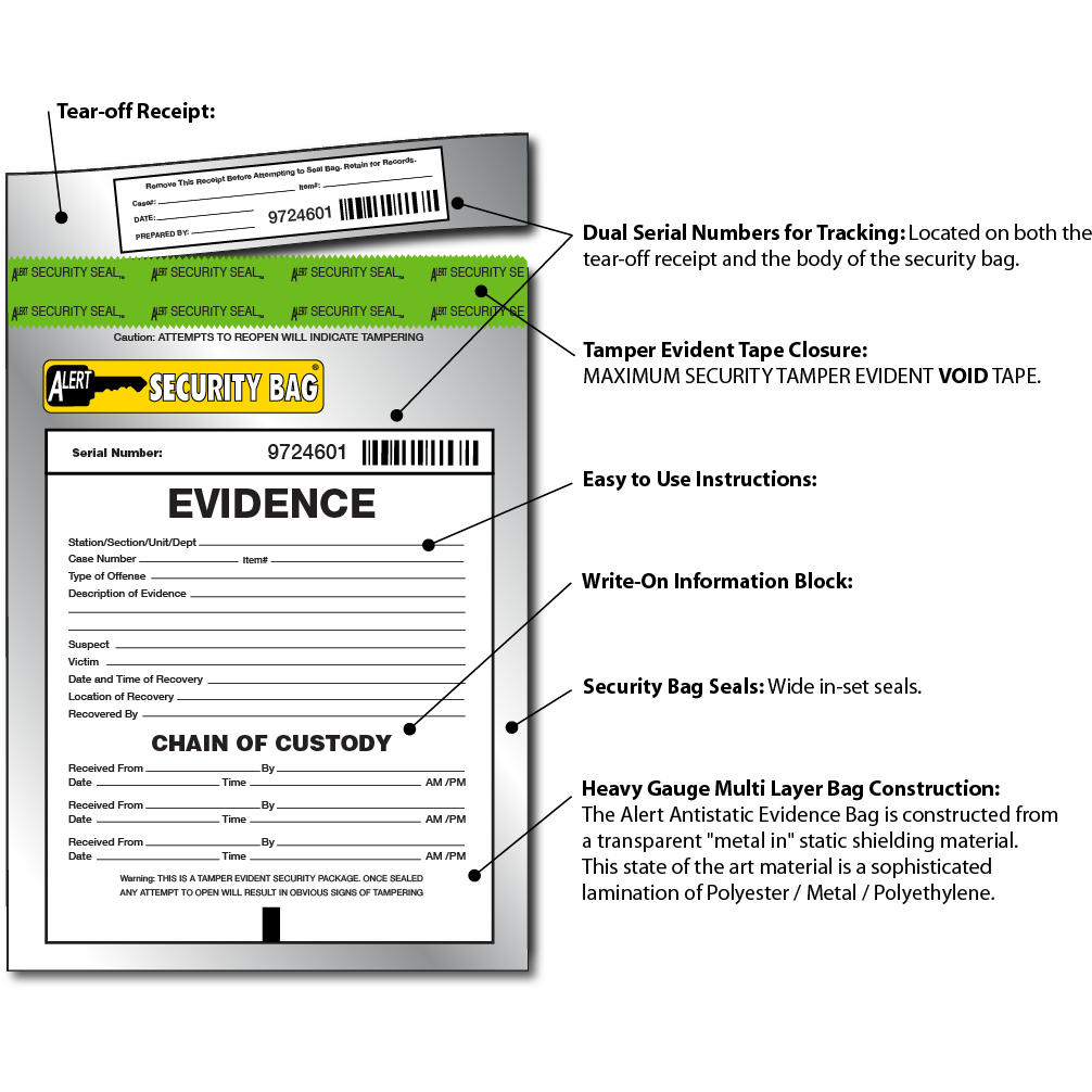 Alert Evidence Bags